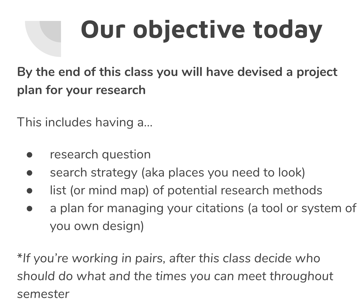 Experimenting with class objectives – Erik Christiansen